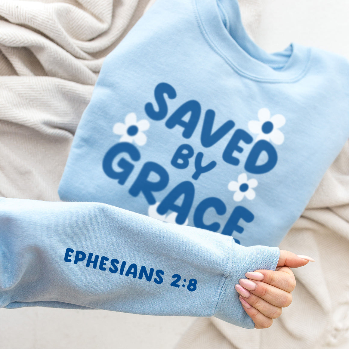Saved By Grace- Ephesians Sweatshirt – Doses of Grace