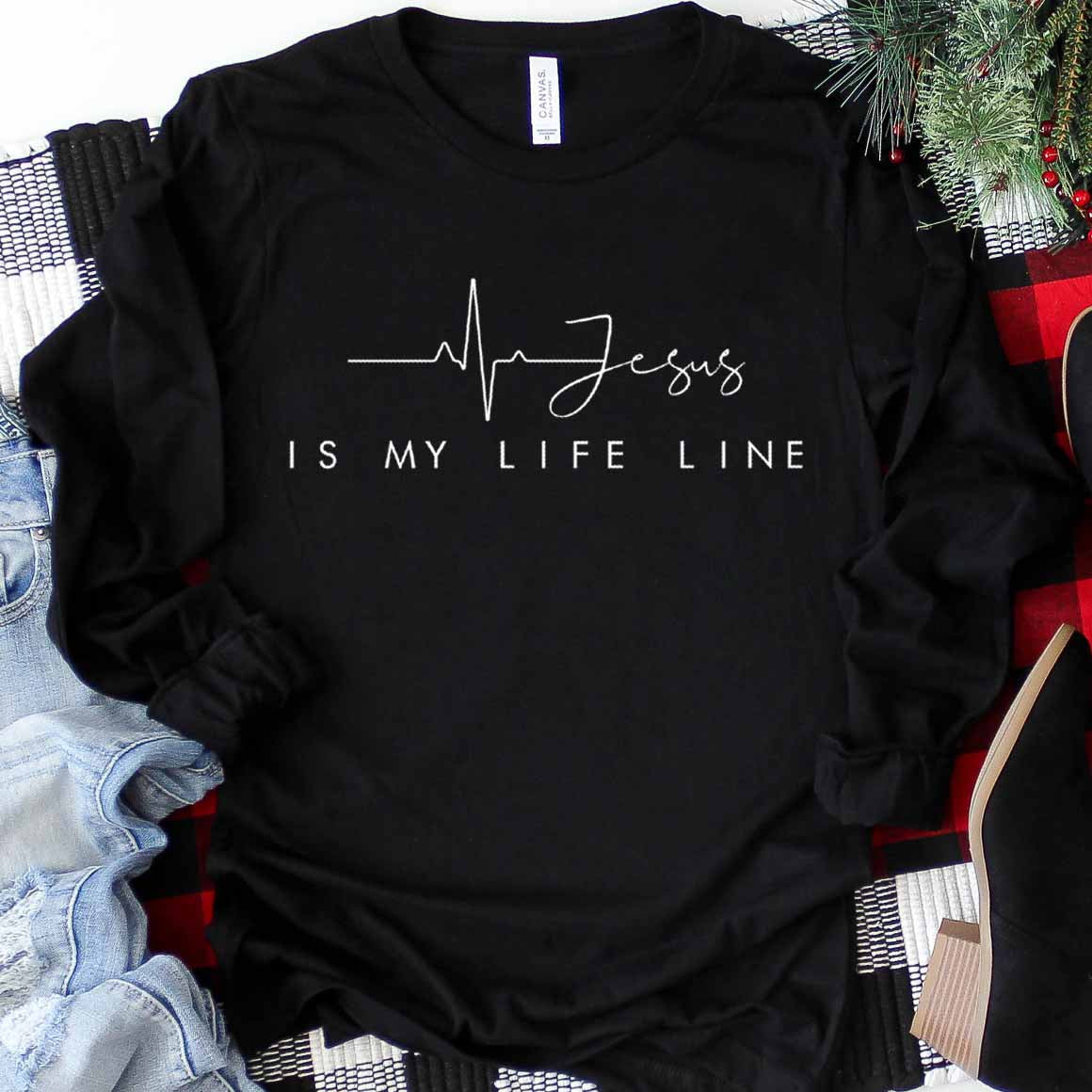 Jesus Is My Life Line Long Sleeve – Doses of Grace